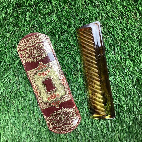 Vintage | Hair | Vintage Florentine Italy Leather Pocket Comb Case ...